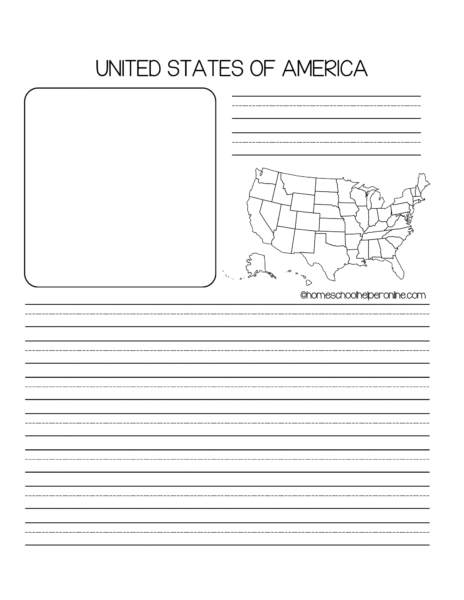 Any State Template Notebooking Pages - Homeschool Helper Online