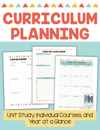 Printable Homeschool Curriculum Planner Pages - Homeschool Helper Online
