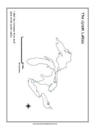 Great Lakes Worksheet - Homeschool Helper Online