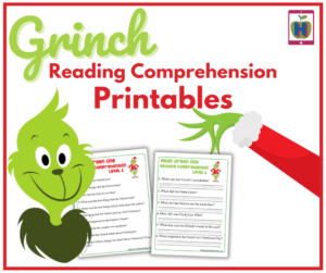 Grinch Reading Comprehension Worksheets for Early and Upper Elementary ...