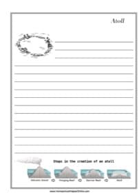 Atoll Notebooking Page - Homeschool Helper Online