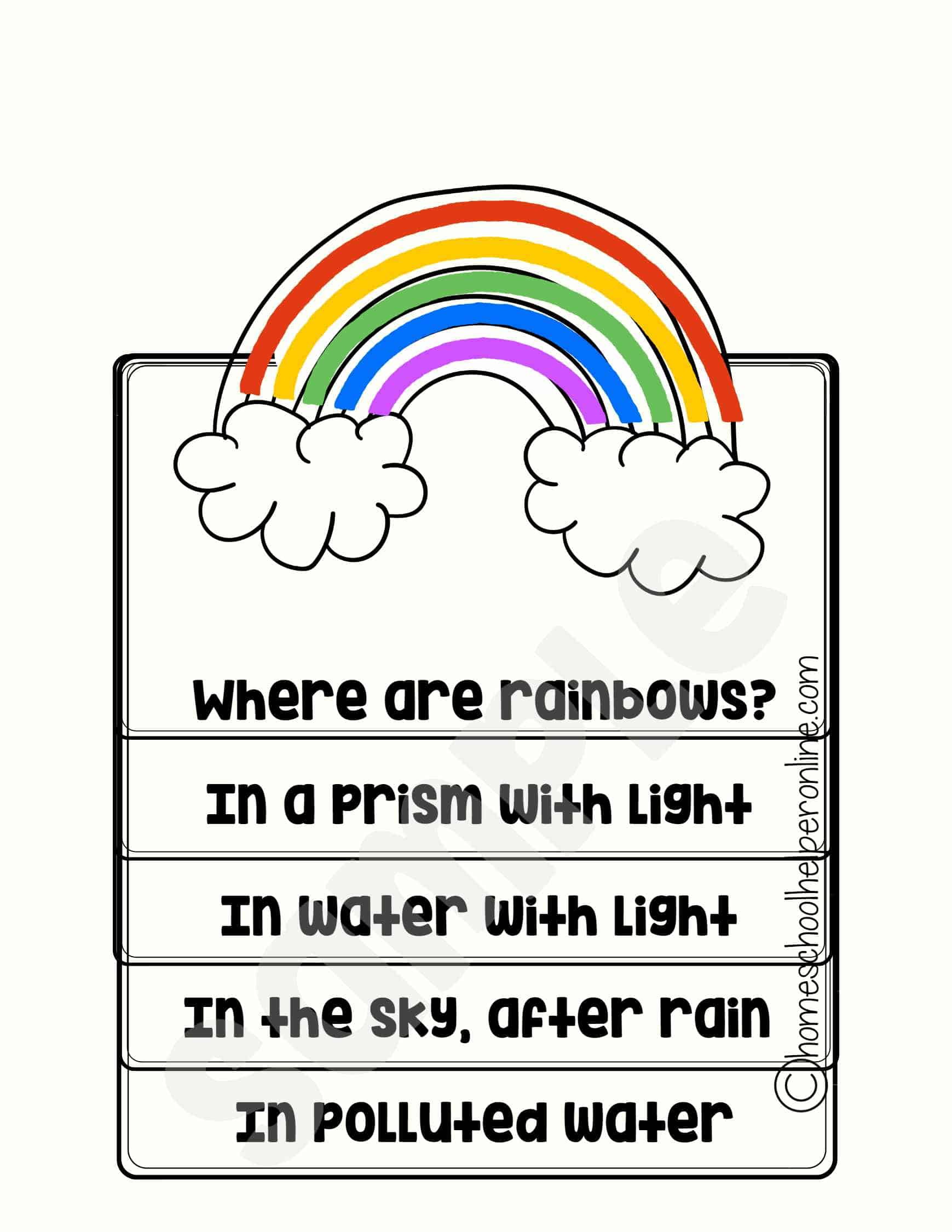 Noah's Rainbow Colors Unit Study for Homeschool Preschool - Homeschool ...