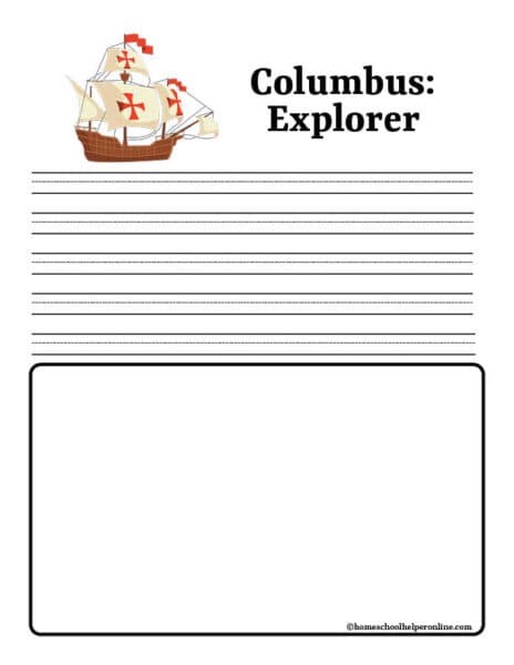 Christopher Columbus Notebooking Pages for Elementary and Middle School ...