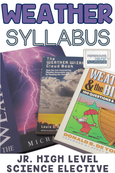 Weather Class Schedule for Middle School or Junior High Students ...