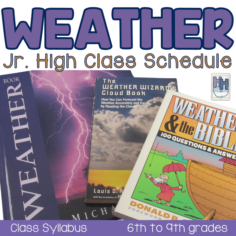 Weather Class Schedule for Middle School or Junior High Students ...