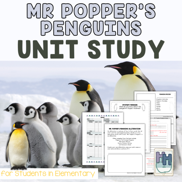 Mr. Popper's Penguins Unit Study for Elementary - Homeschool Helper Online