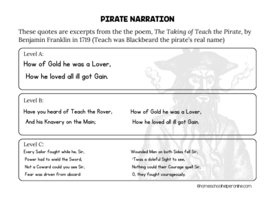 Pirates Unit Study Bundle – Homeschool Helper Online