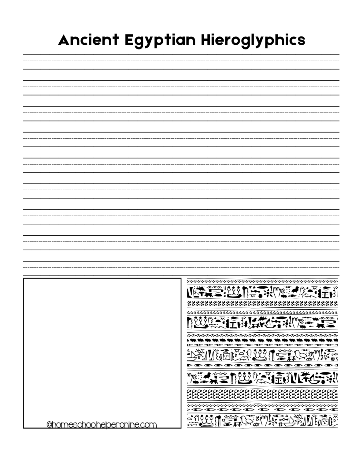 Ancient Egypt Notebooking Pages for World History - Homeschool Helper ...