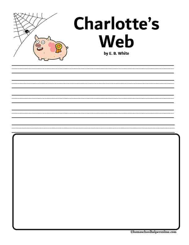 Charlotte’s Web: Literature Notebooking Pages: Free Printables