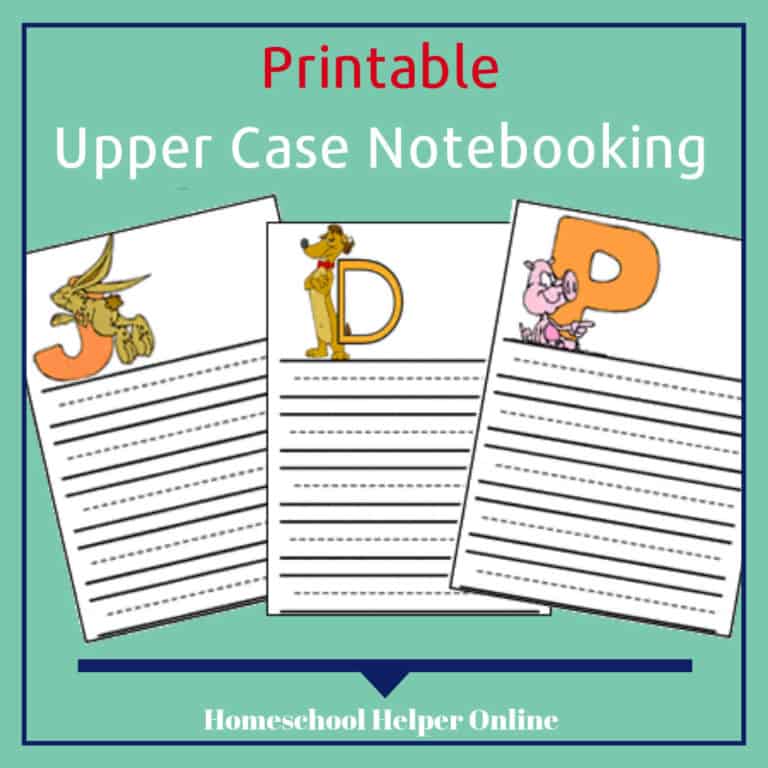 Upper Case Letter Notebooking Pages - Homeschool Helper Online