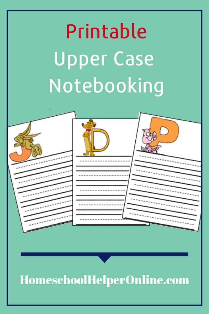 Upper Case Letter Notebooking Pages - Homeschool Helper Online